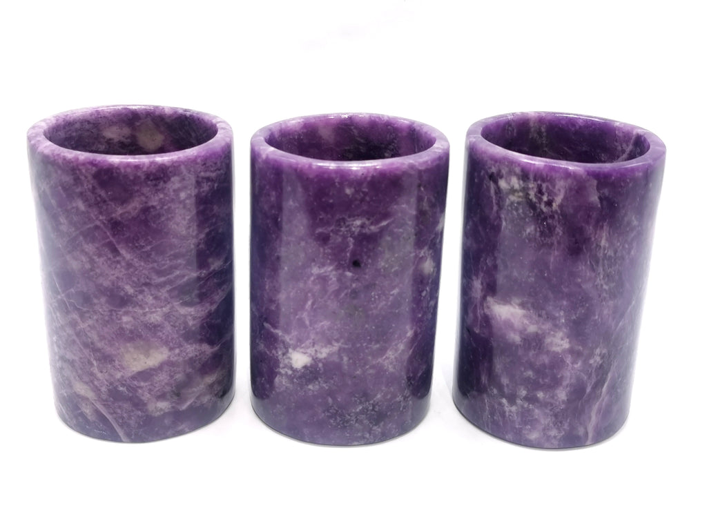 Beautiful gemstone goblets in lepidolite stone - ONLY 1 PIECE - Home D