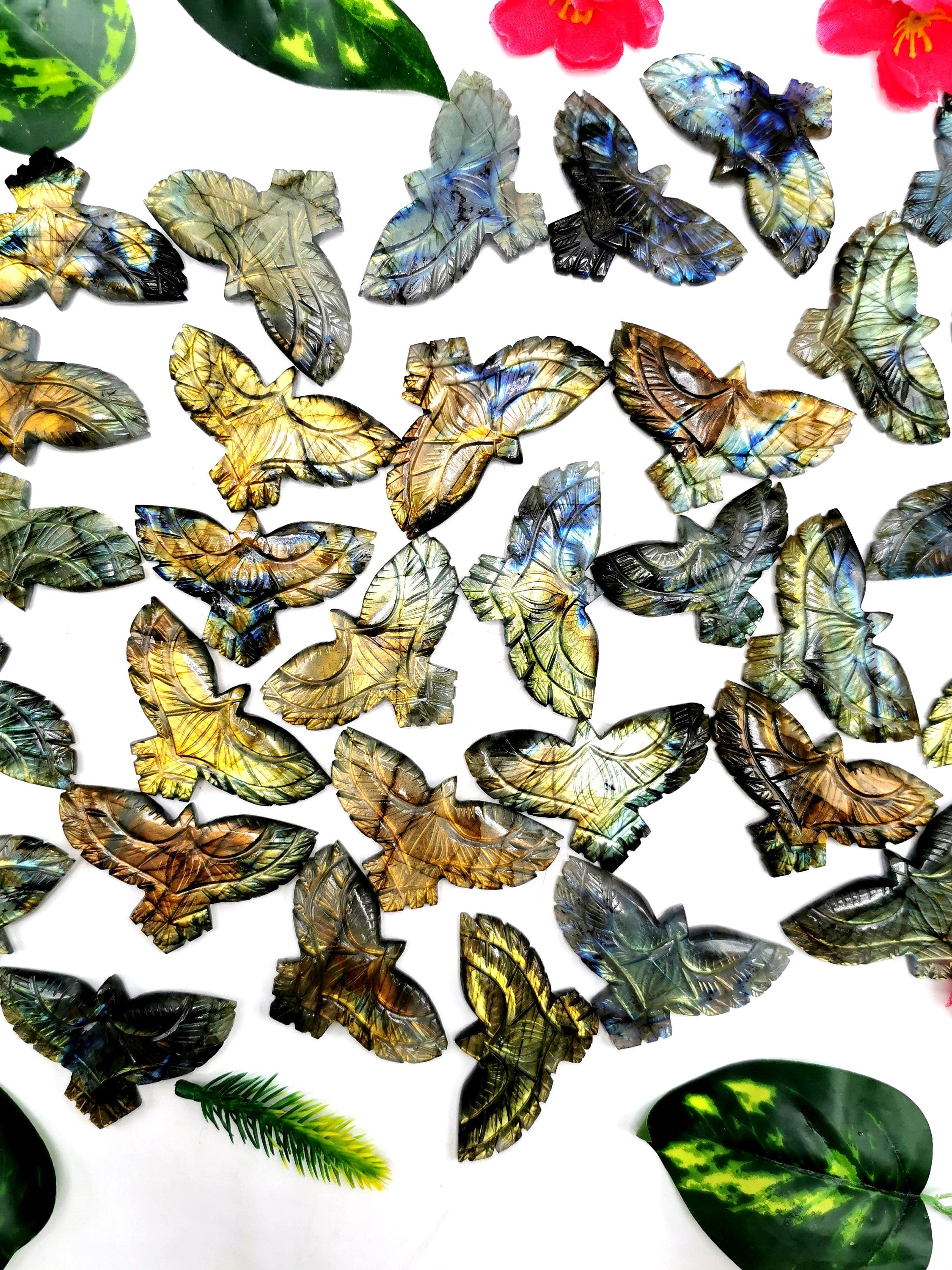 Labradorite Eagle/ Phoenix carving - 2 inch and 28 gms - ONE PIECE ONL