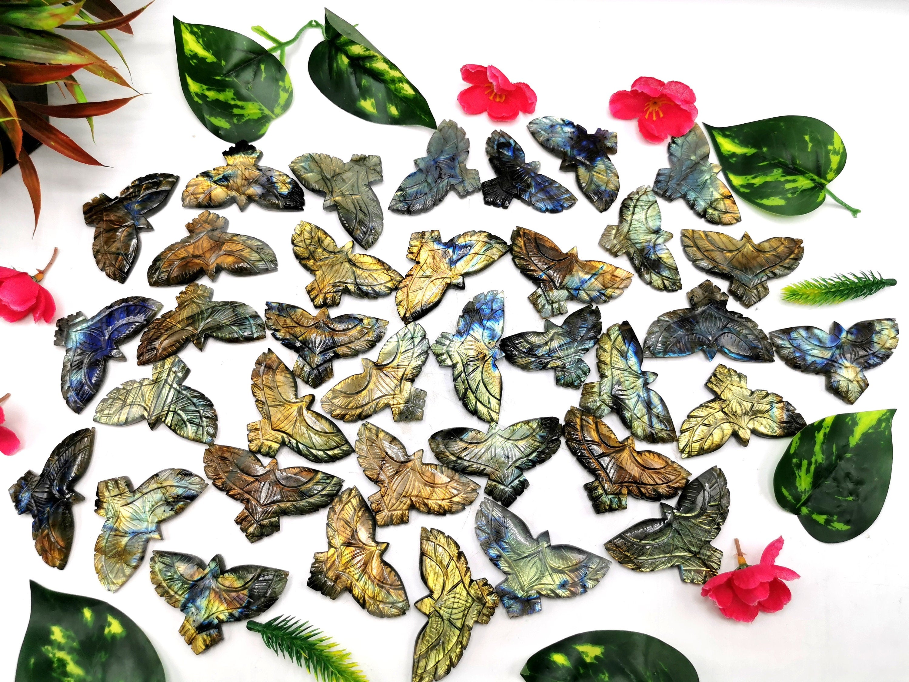 Labradorite Eagle/ Phoenix carving - 2 inch and 28 gms - ONE PIECE ONL