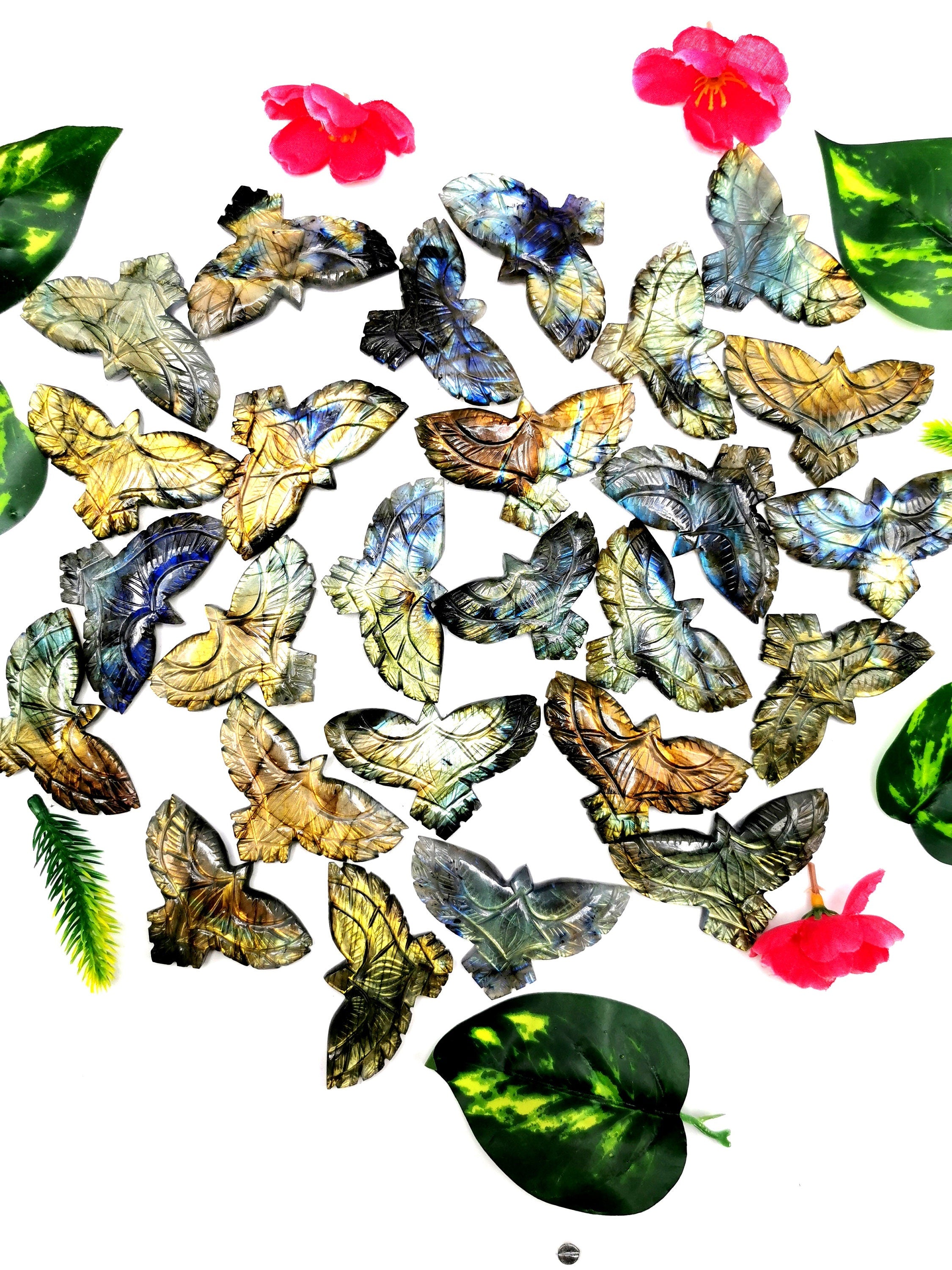 Labradorite Eagle/ Phoenix carving - 2 inch and 28 gms - ONE PIECE ONL