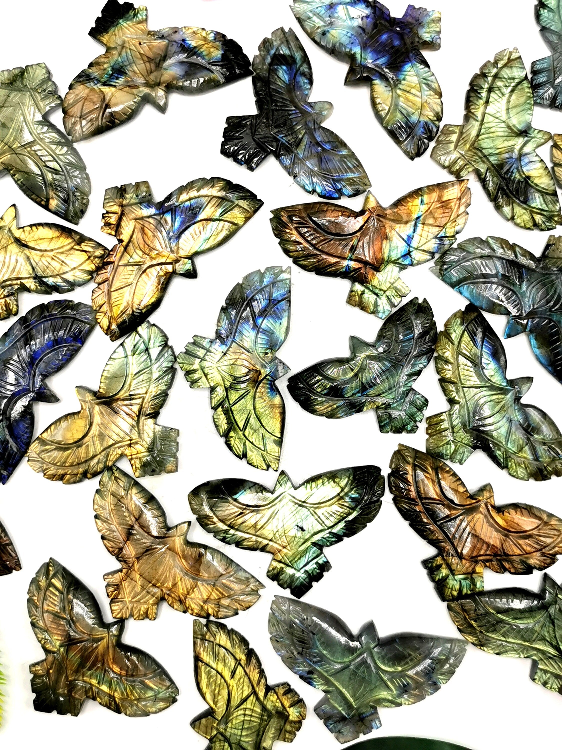 Labradorite Eagle/ Phoenix carving - 2 inch and 28 gms - ONE PIECE ONL